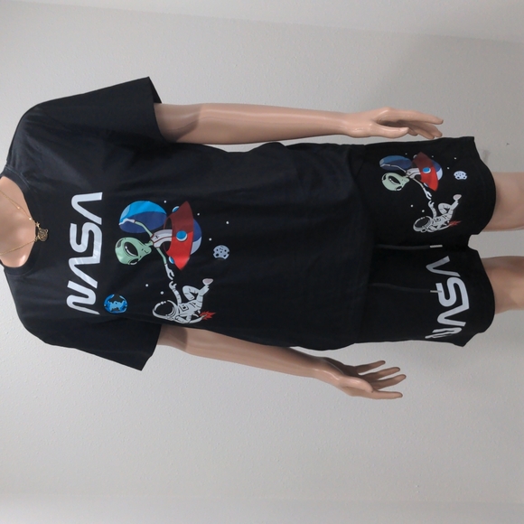 SHEIN | Shirts | Nasa Alien Astronaut Short Sleeve Shirt Shorts | Poshmark